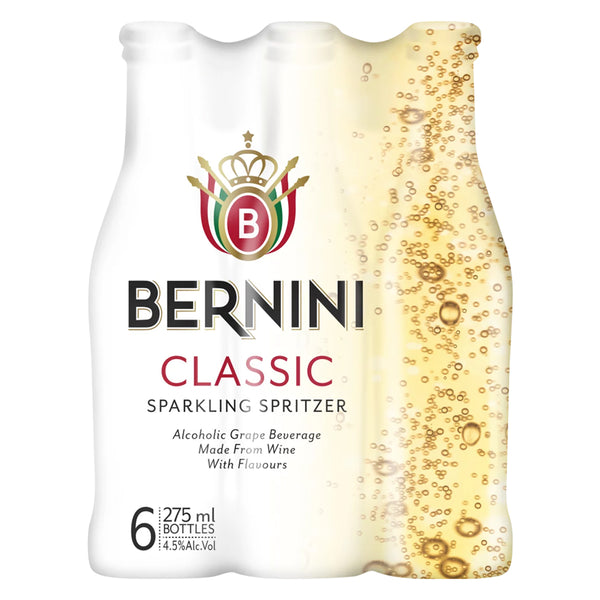 Buy Bernini Classic 275ml Bottle 6 Pack online